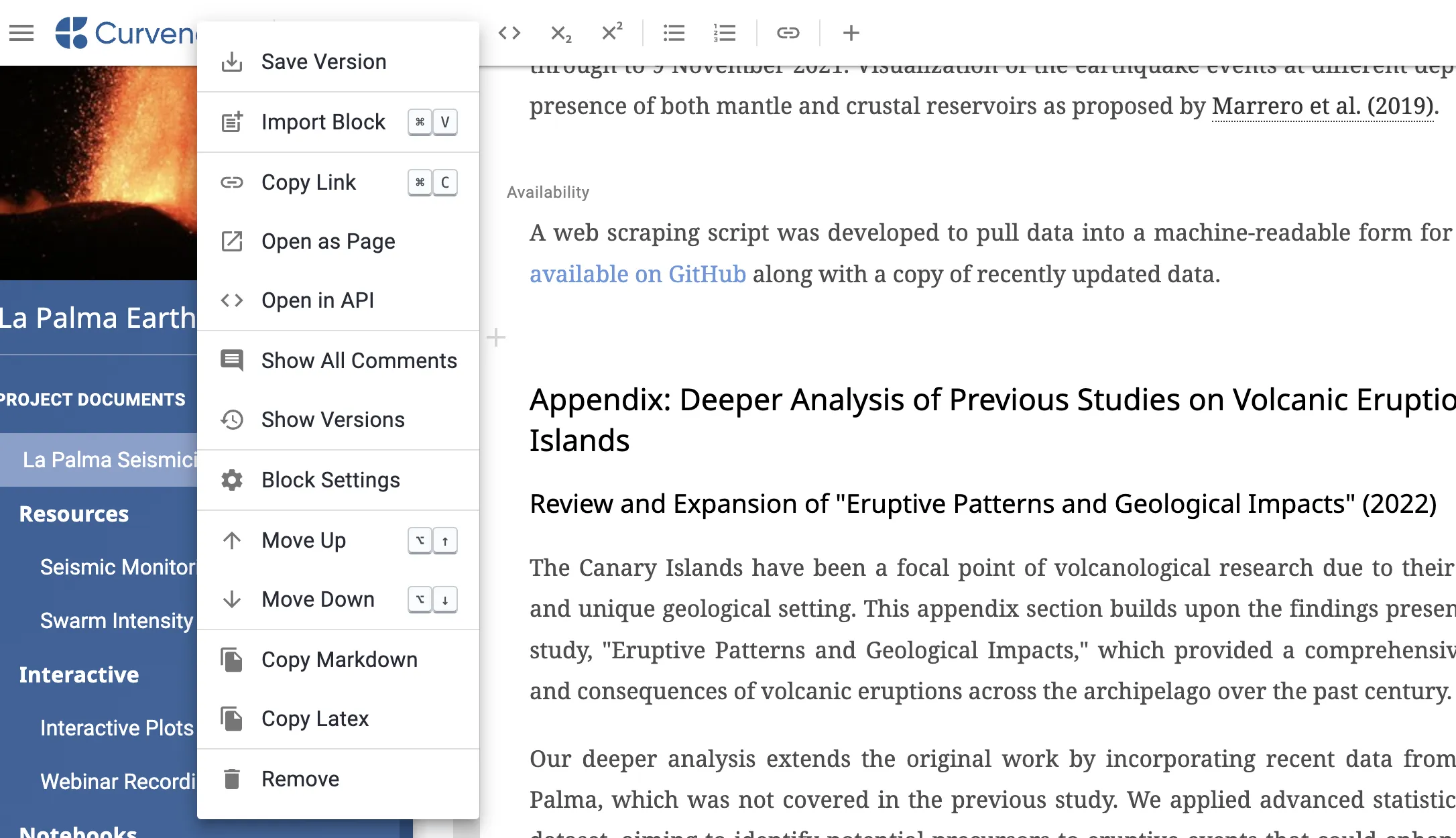 Adding An Appendix Curvenote Docs