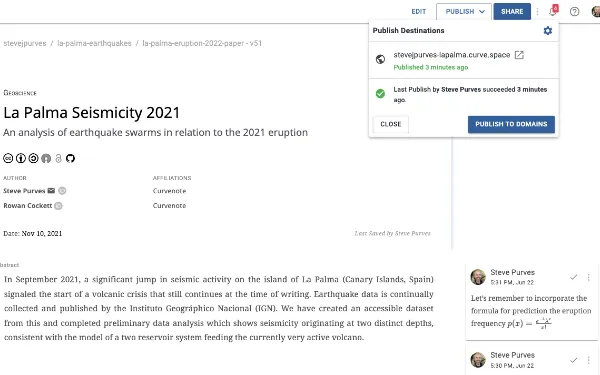 One Click Publishing for Open Research Websites - Curvenote Blog