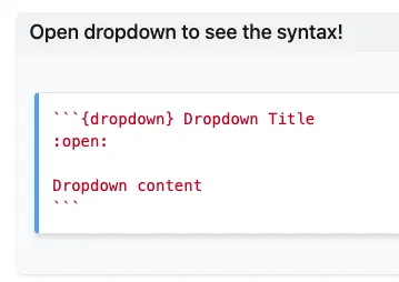 Dropdowns, Grids, Tabs and Cards - MyST Markdown