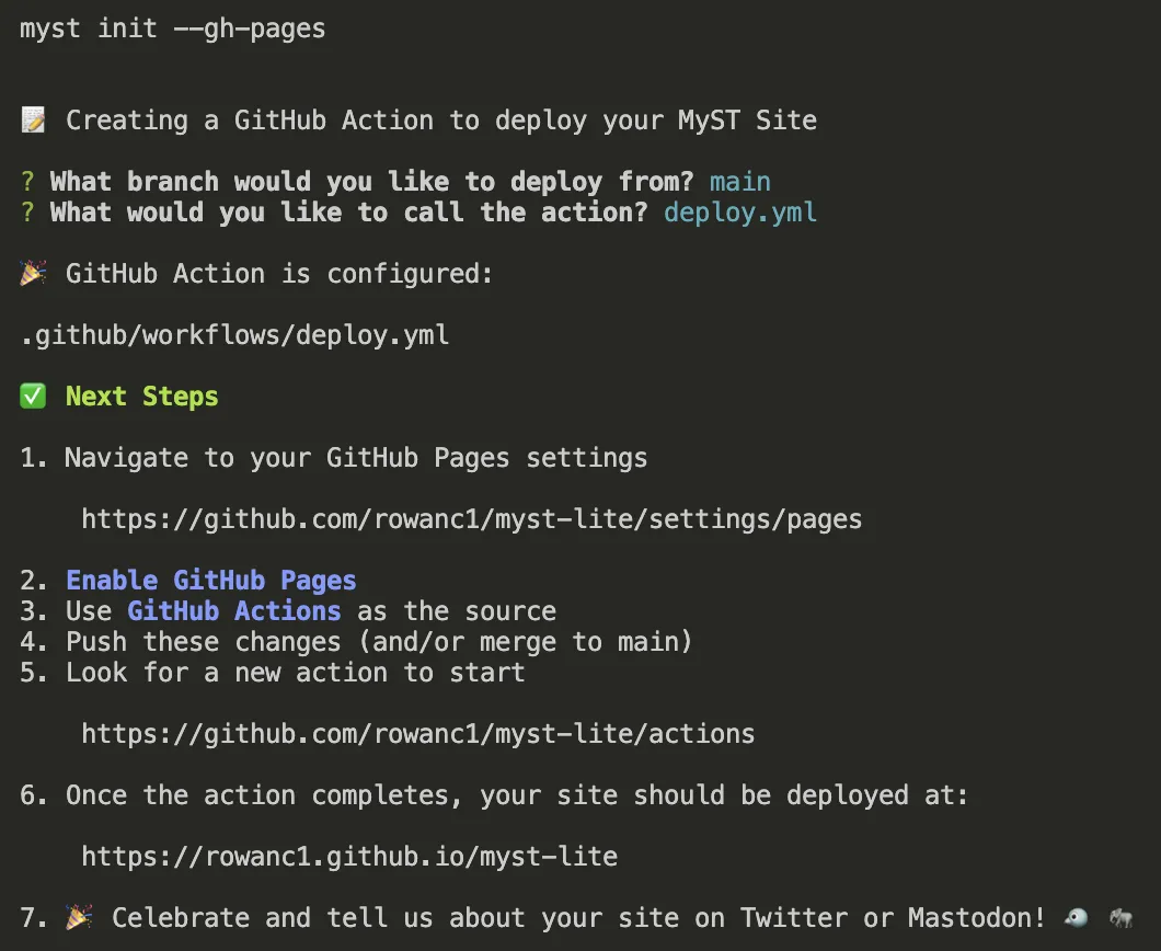 Deploy to GitHub Pages - MyST Markdown