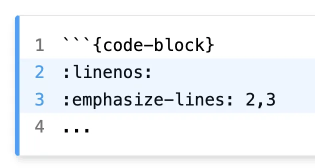 Code and Code-blocks - MyST Markdown