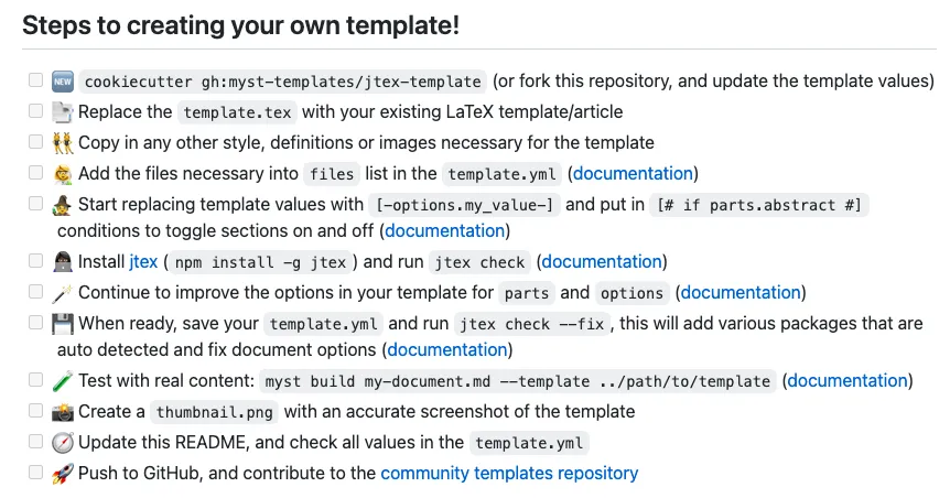 Create a Template - MyST Markdown