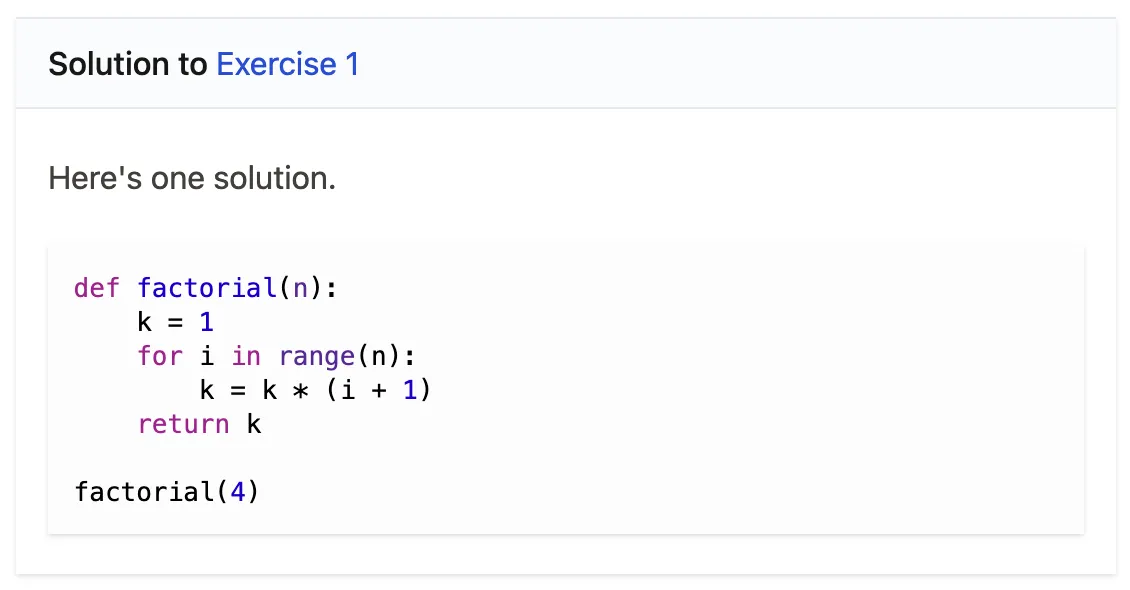 Exercises and Solutions - MyST Markdown Guide